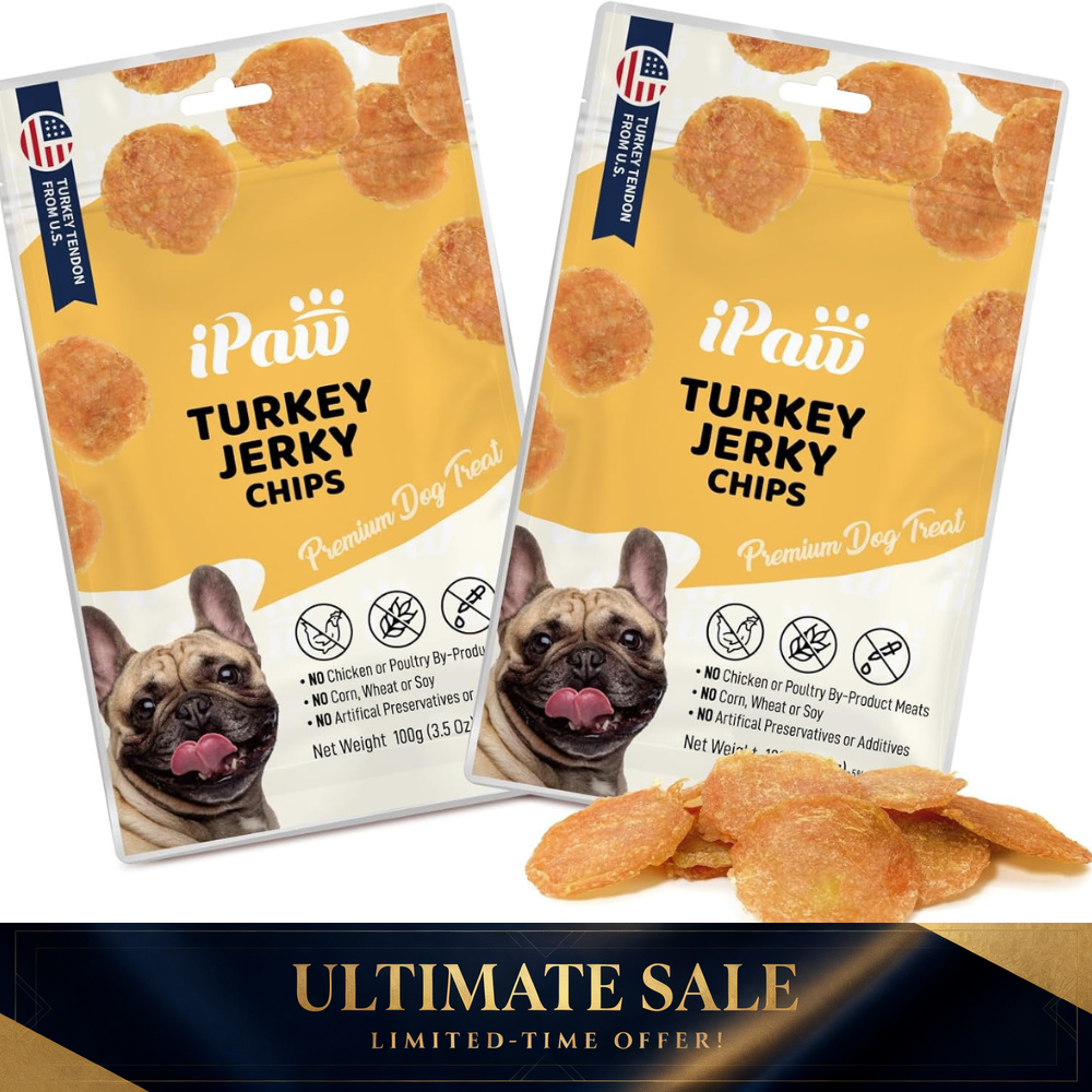 iPaw - Turkey Tendon for Dogs (Turkey Jerky Chips) | PetDelux